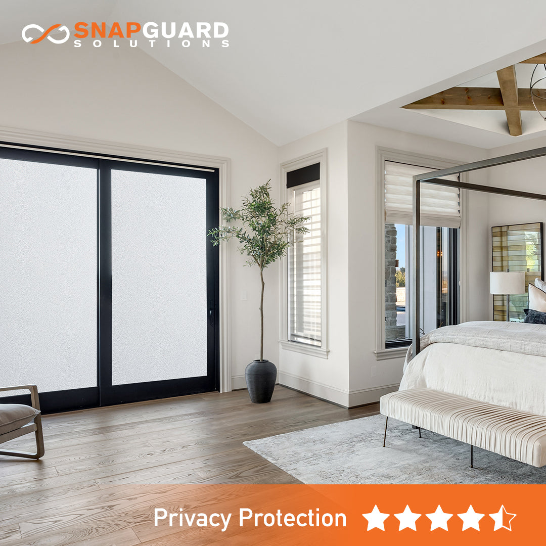 Snapguard Solutions Privacy Frosted Glass Window Film (Static Cling, N