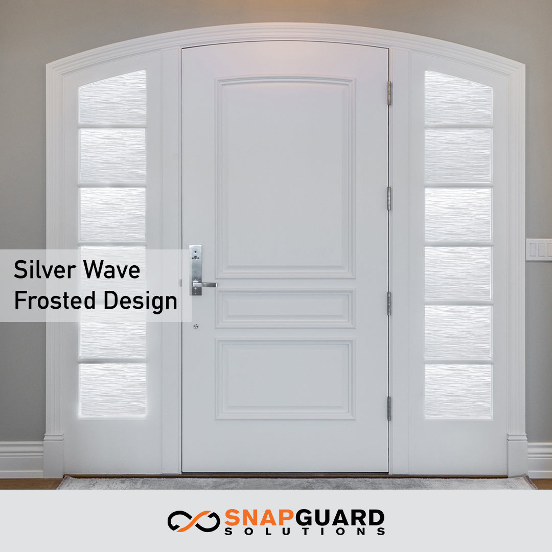 Snapguard Solutions Privacy Frosted - Silver Wave Glass Window Film