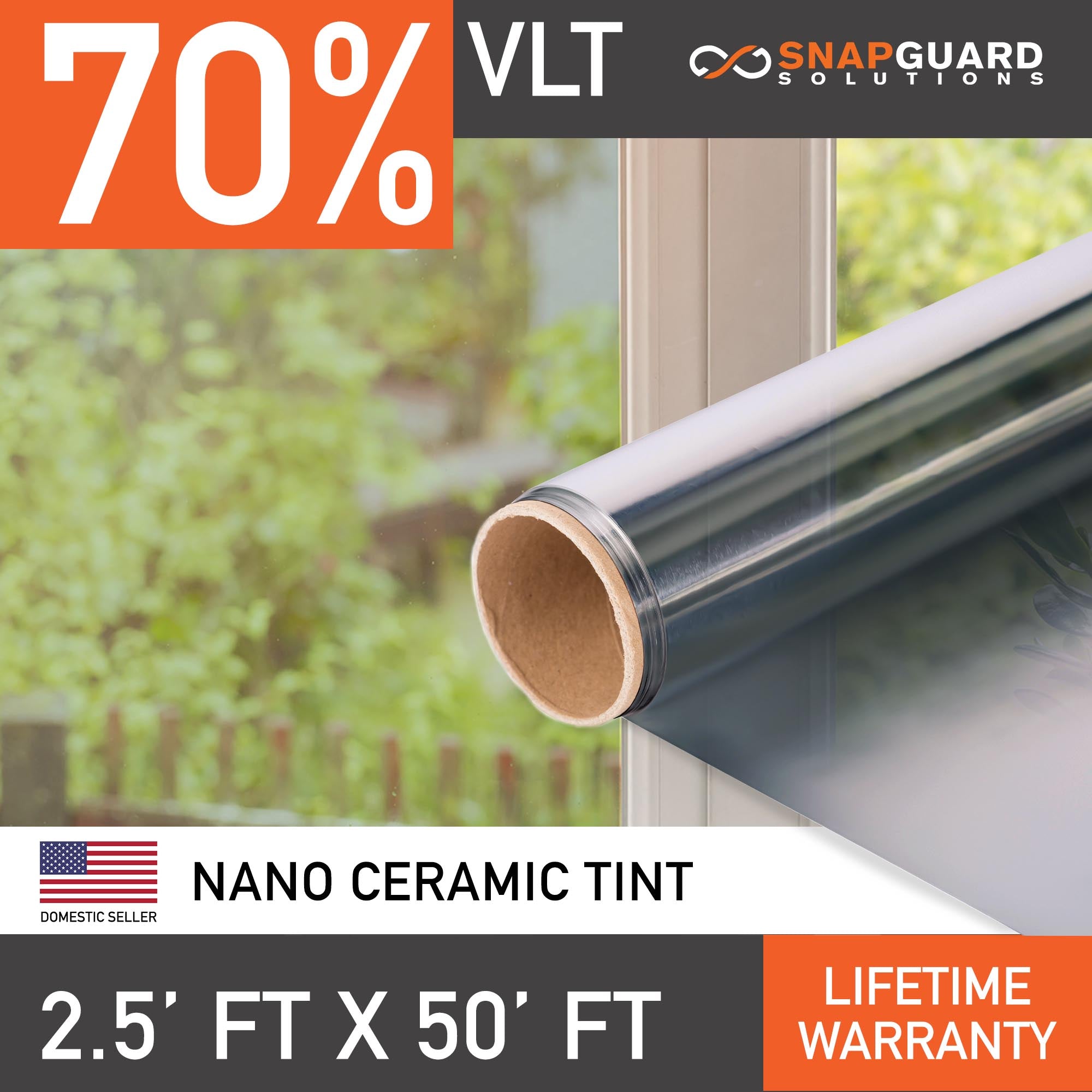 Nano Ceramic Window Tint 2.5' ft x 50' ft - Snapguard Solutions