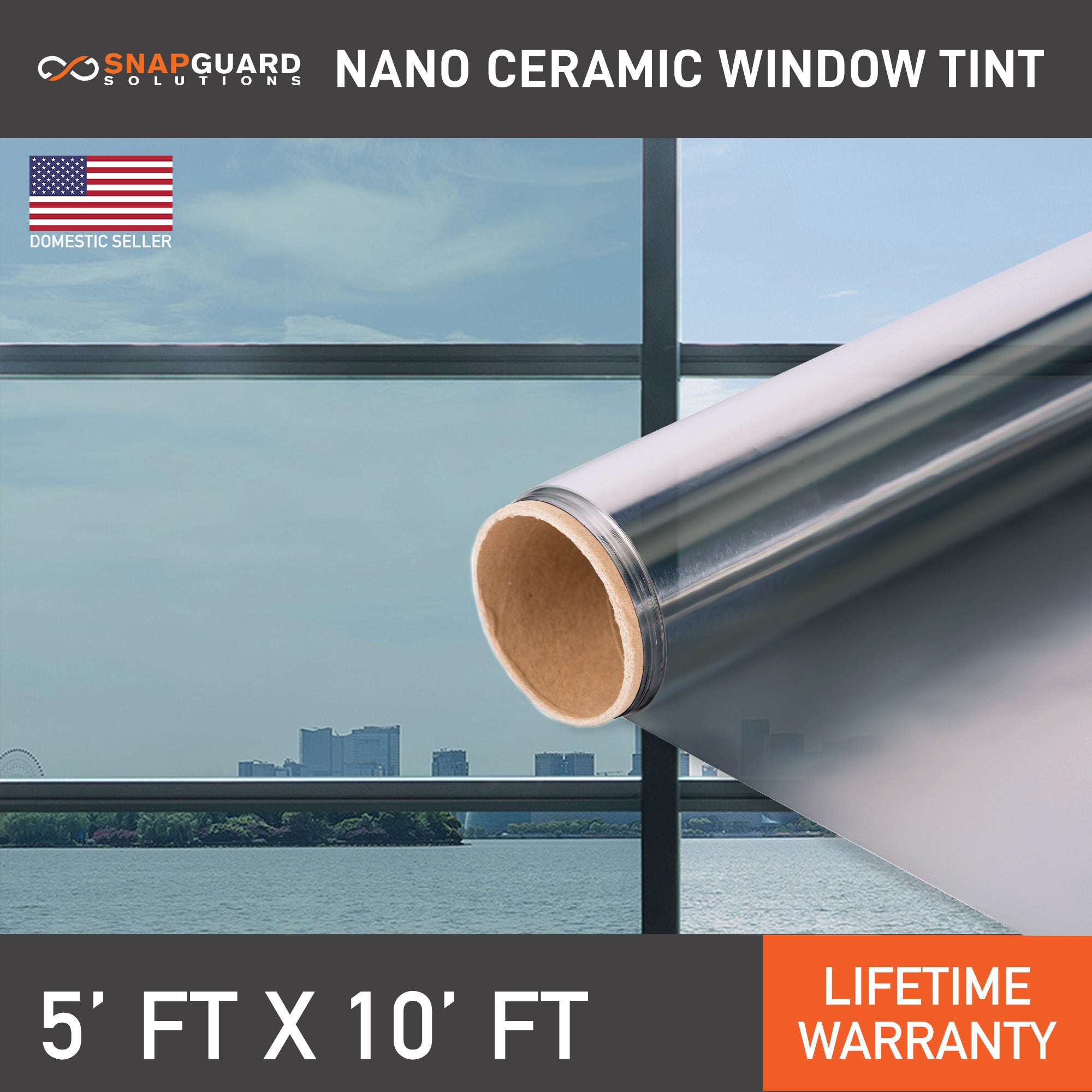 Nano Ceramic Window Tint 5' ft x 10' ft - Snapguard Solutions