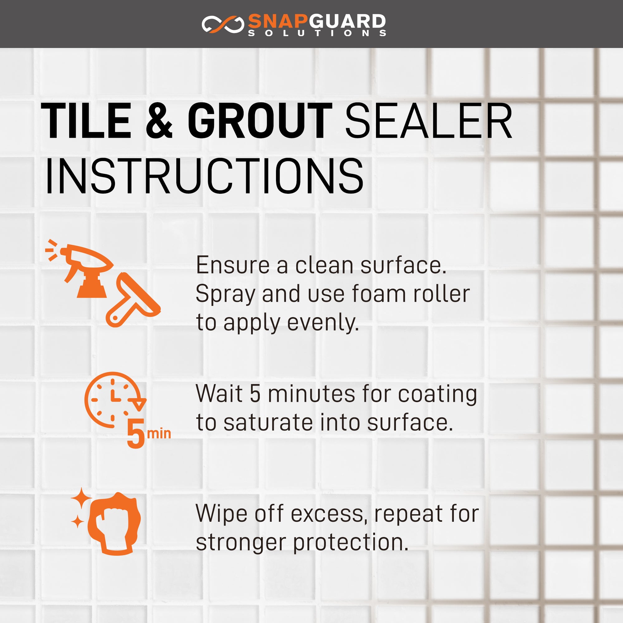 Tile & Grout 500ml Spray with Grout Removal Tool– Snapguard Solutions